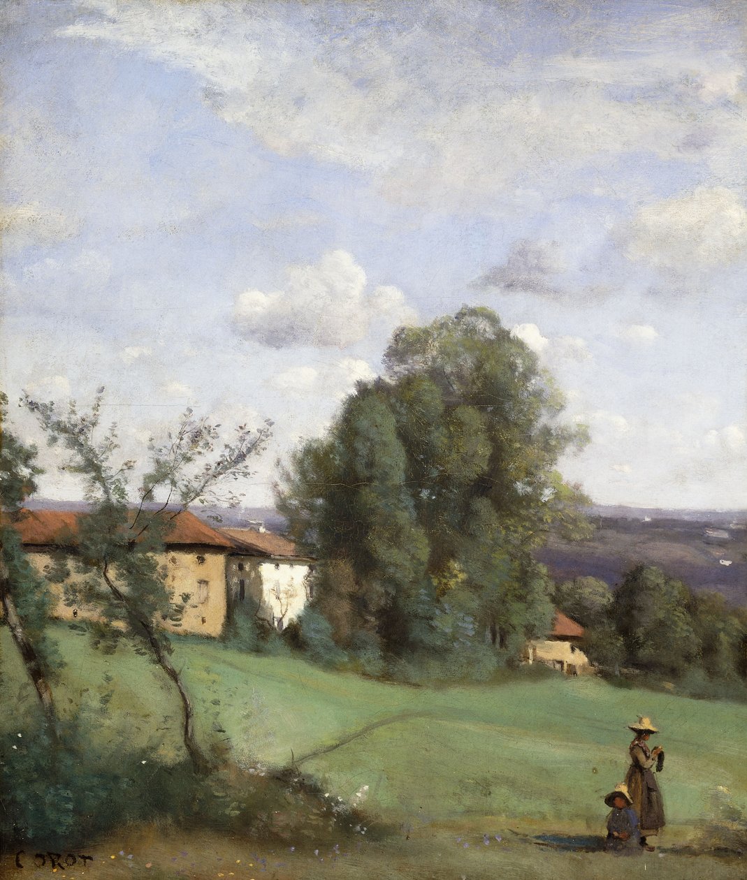 A Farm in Dardagny by Jean Baptiste Camille Corot
