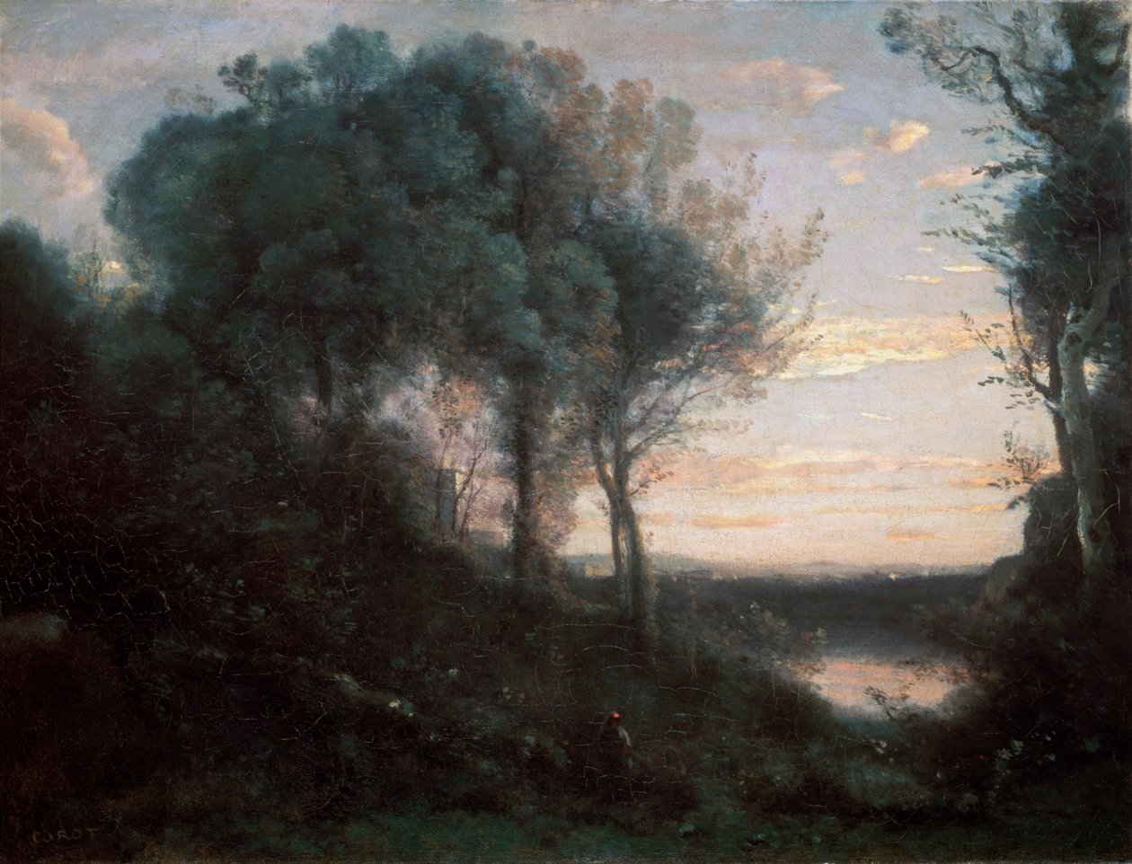 Evening by Jean-Baptiste-Camille Corot: Buy fine art print