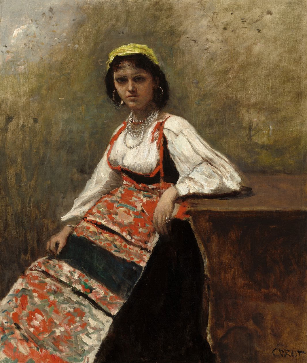 Italian Woman, c. 1872 by Jean Baptiste Camille Corot