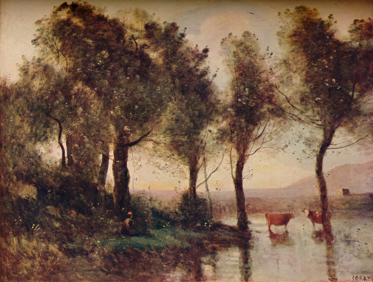 The Ponds by Jean Baptiste Camille Corot: Fine art print