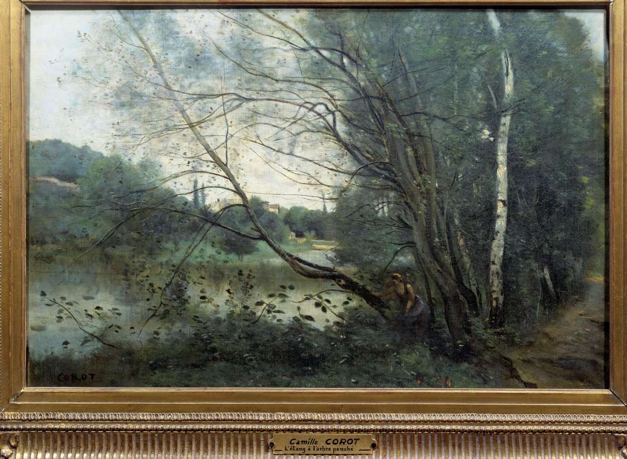 The Pond with the Tree by Jean-Baptiste-Camille Corot