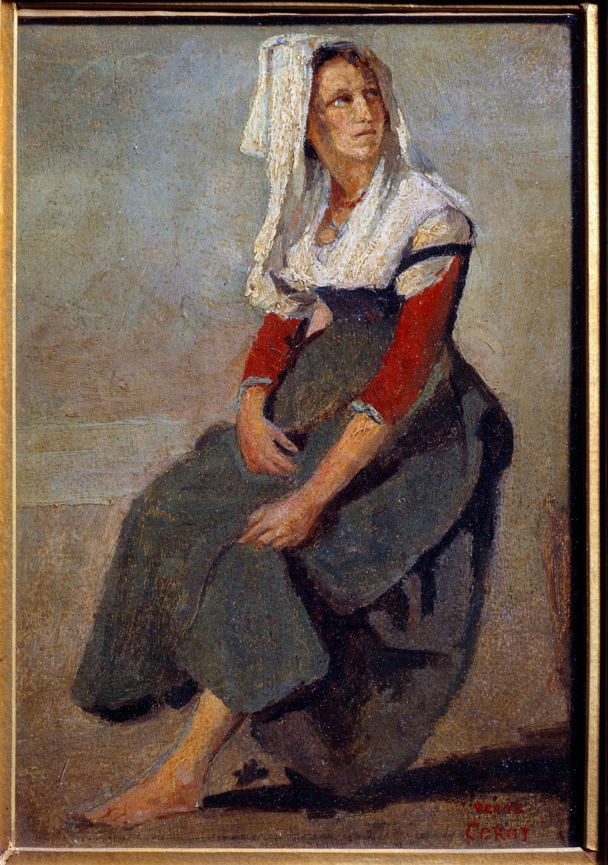 Portrait of the Italian Maria de Sorre, Sitting with the Head Up