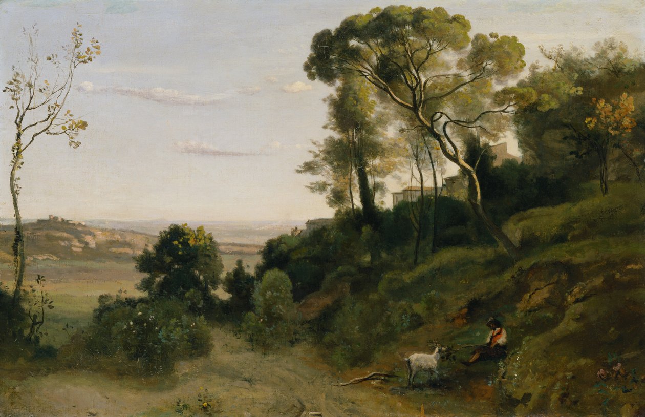 The Countryside near Naples by Jean-Baptiste-Camille Corot