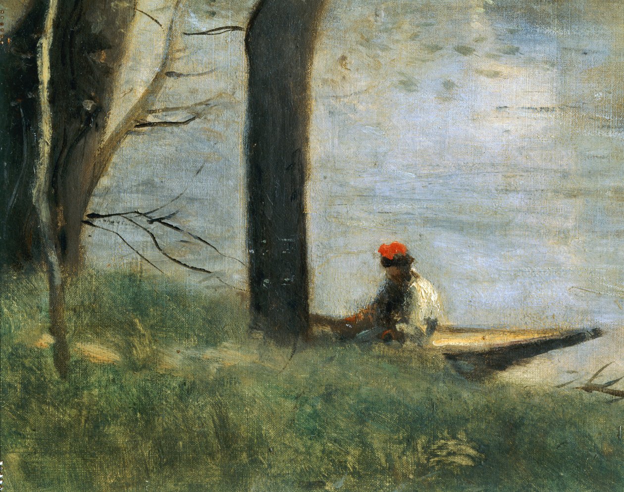 The Bridge at Mantes, France by Jean-Baptiste-Camille Corot
