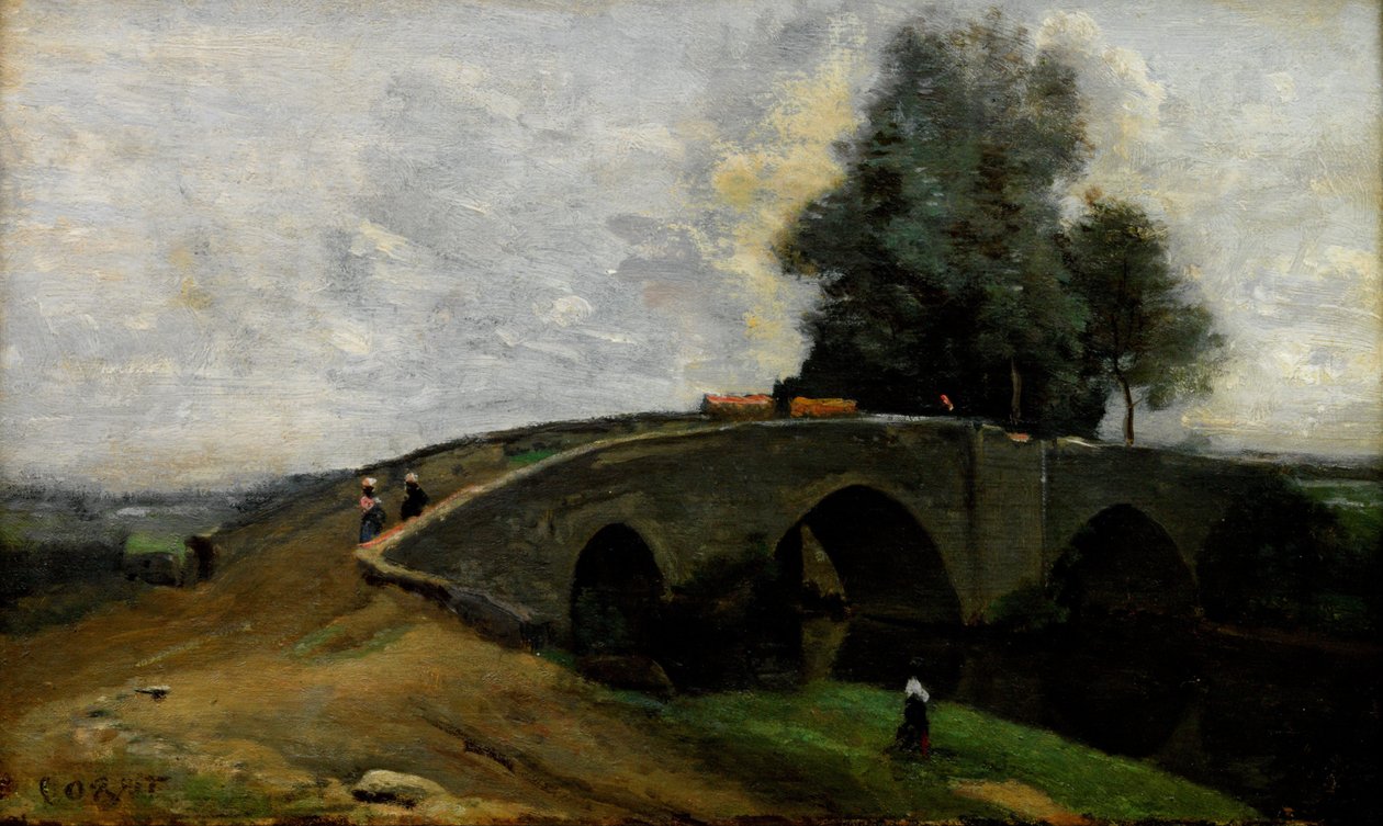 The Old Bridge by Jean-Baptiste-Camille Corot