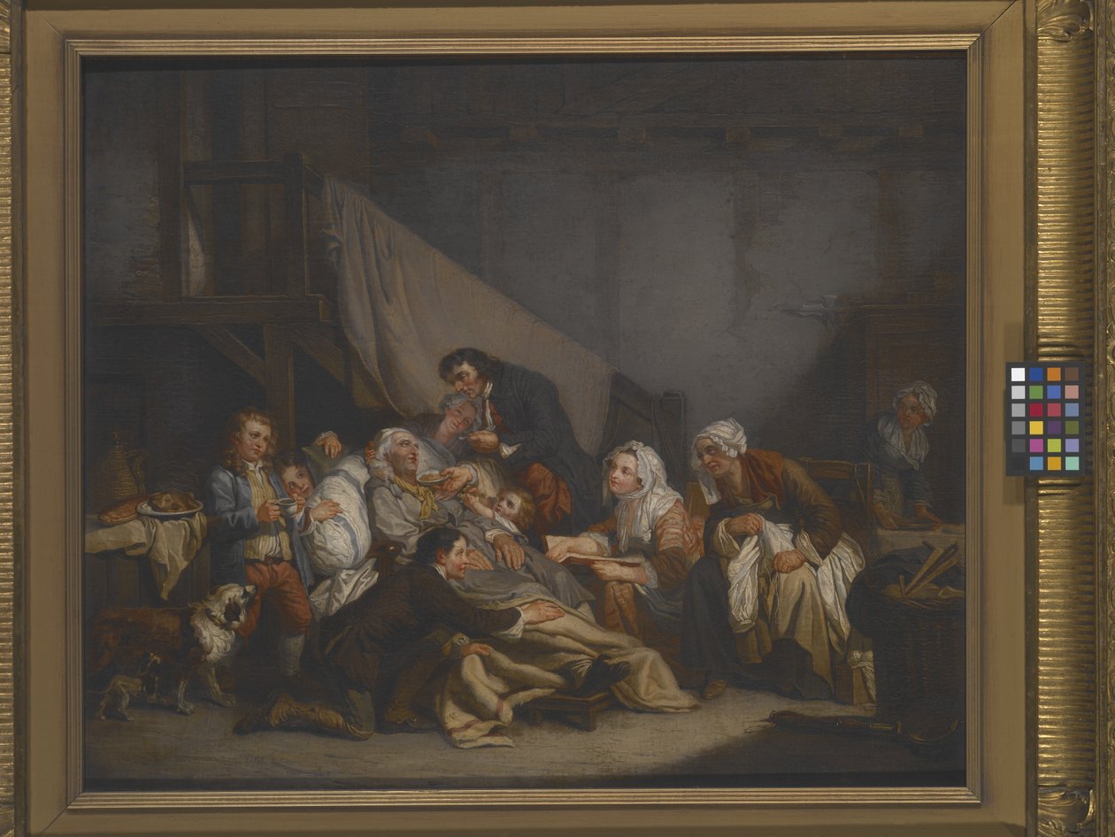 Death of an Old Man by Jean-Baptiste Greuze: Fine art print