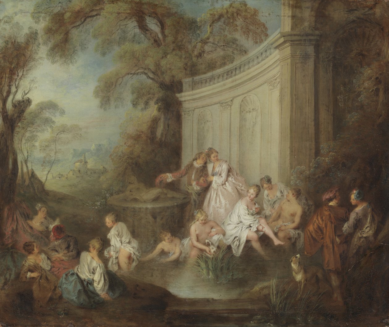 Bathers in a Park by Jean-Baptiste Joseph Pater