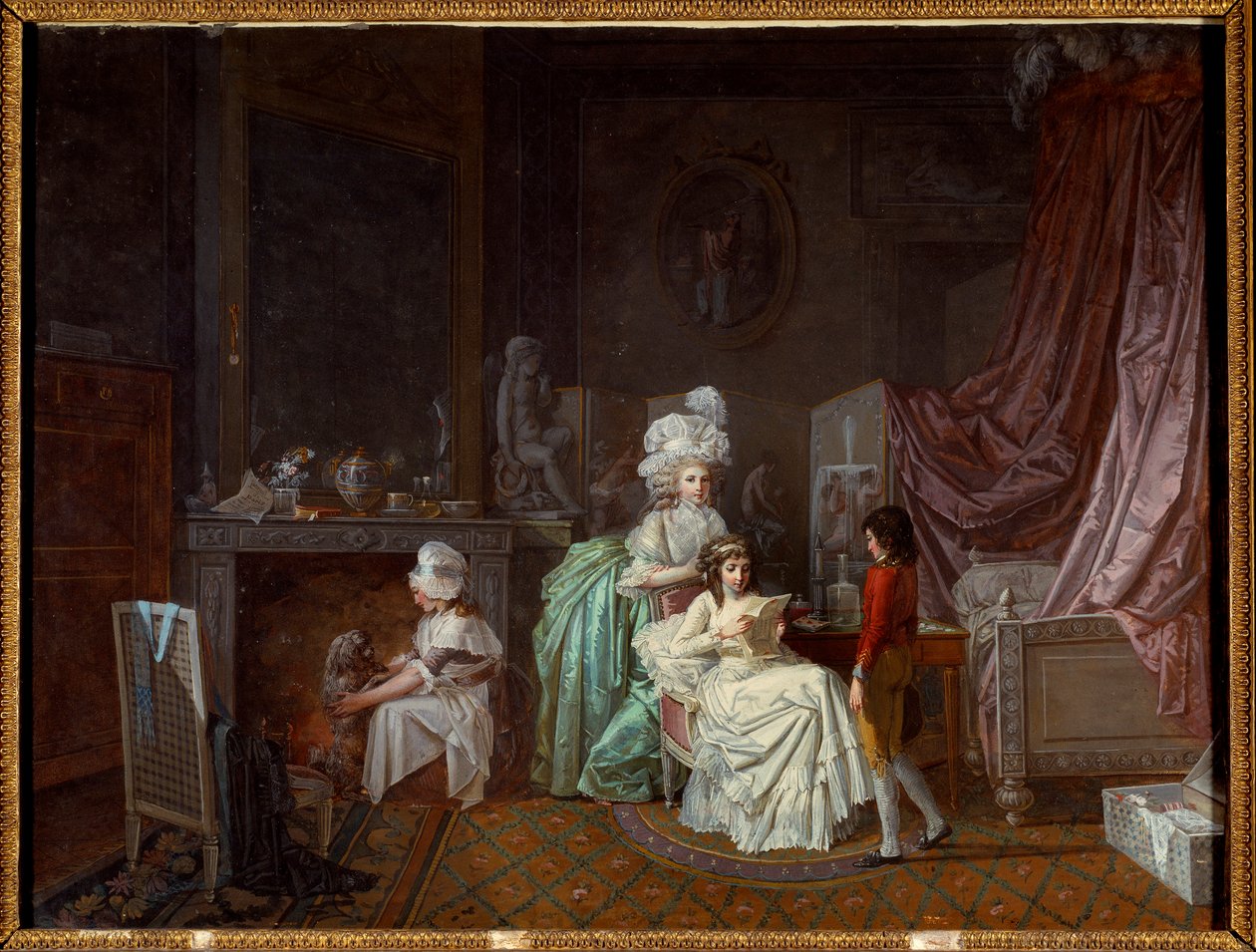 Family Hairstyle in the Privacy of a Bedroom