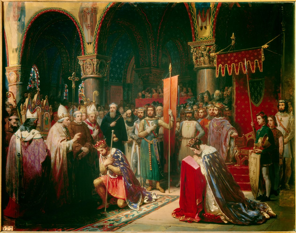 King Louis VII Takes the Oriflame at the Basilica of Saint Denis