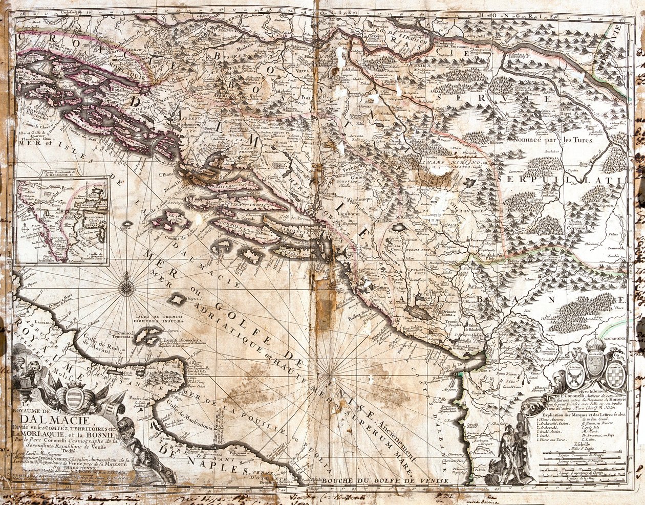 Map of the Kingdom of Dalmatia, on the coast of the Gulf of Venice ...