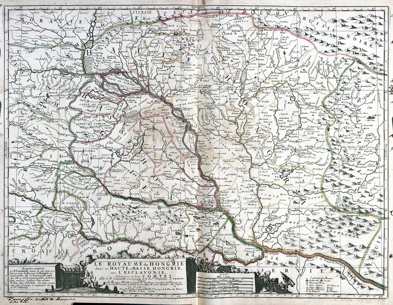 Map of the Kingdom of Hungary by Jean-Baptiste Nolin