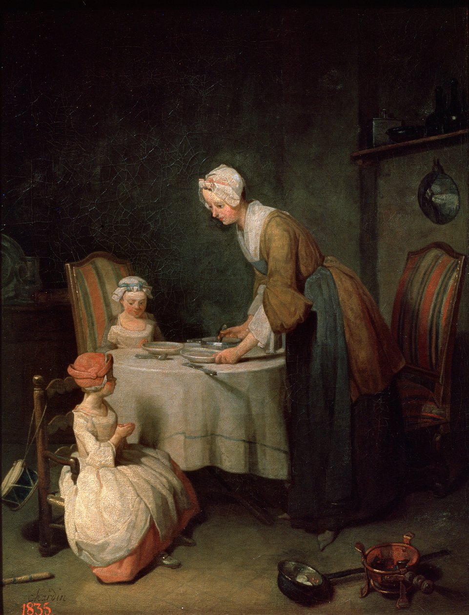 Grace Before Dinner, 1744 by Jean-Baptiste Simeon Chardin