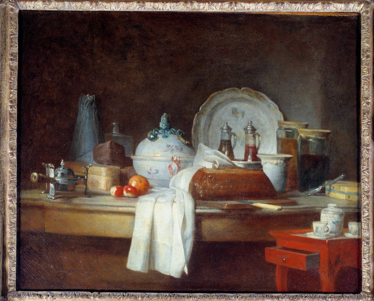 The Office table or the Debris from a lunch. Painting by Jean Baptiste ...