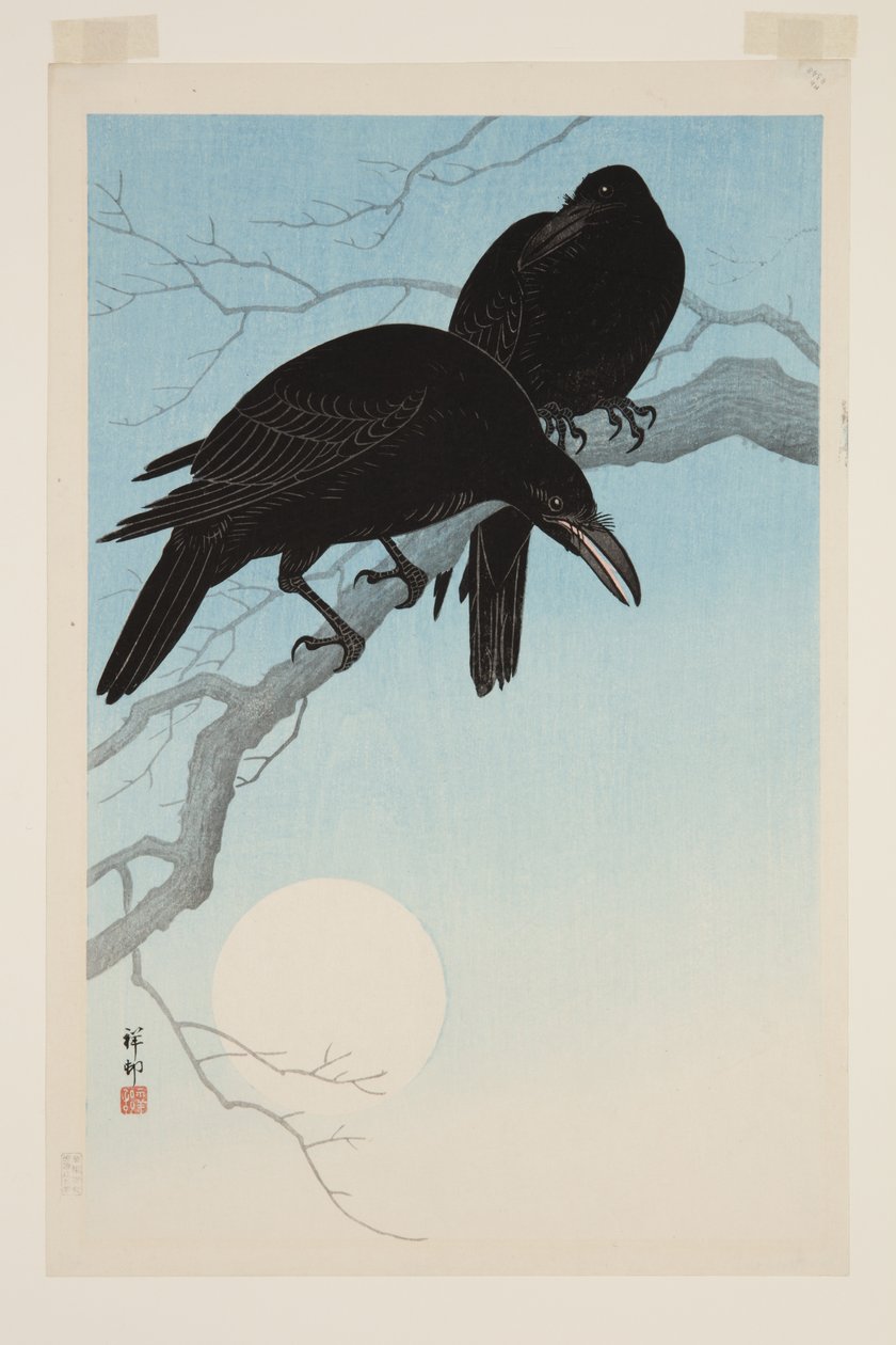 Crows in Moonlight by Jean Baptiste Thonesse: Fine art print