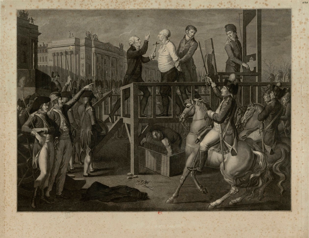 The Execution of Louis XVI in the Place de la Revolution on 21 January ...