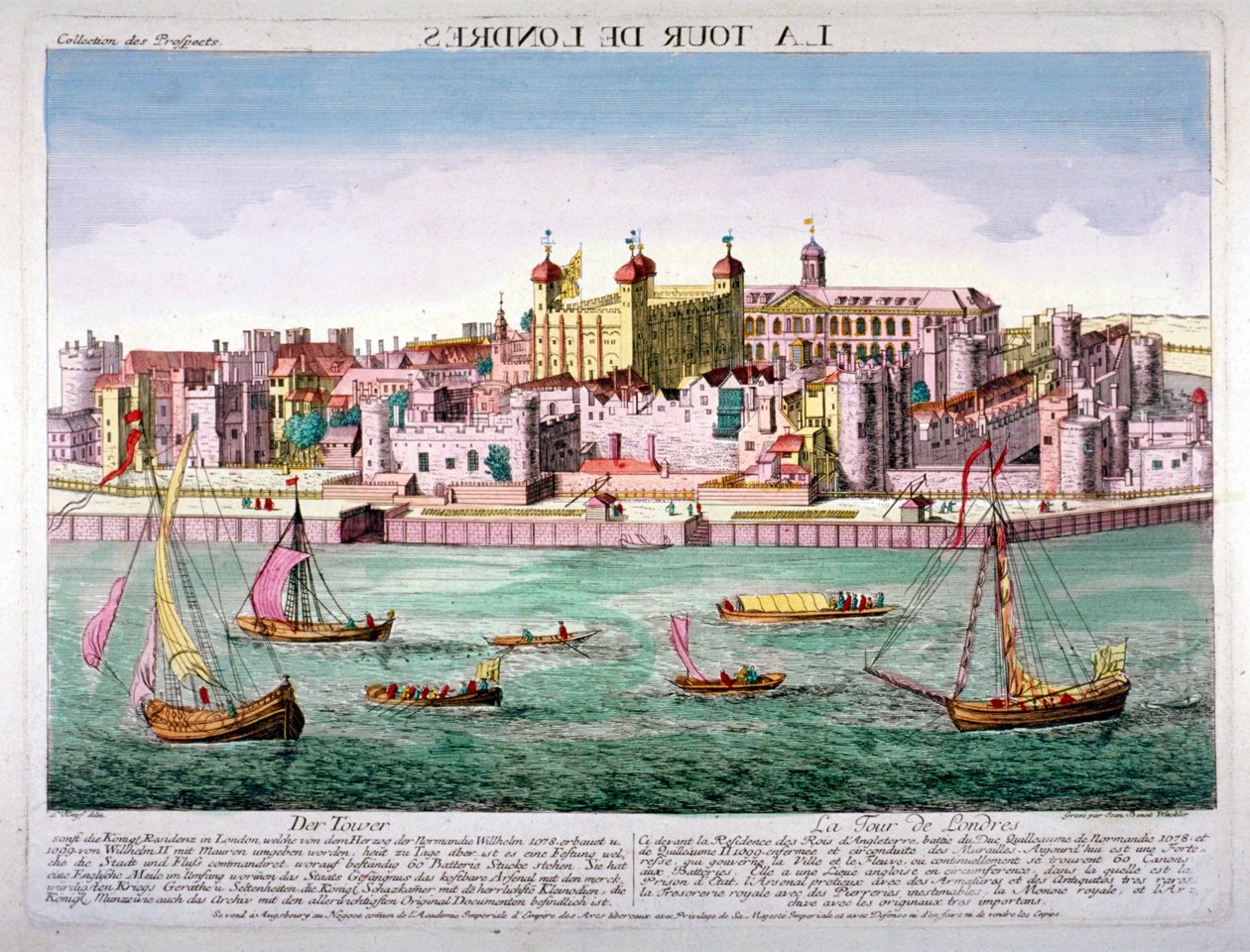 Tower of London, 1760 by Jean Benoit Winckler