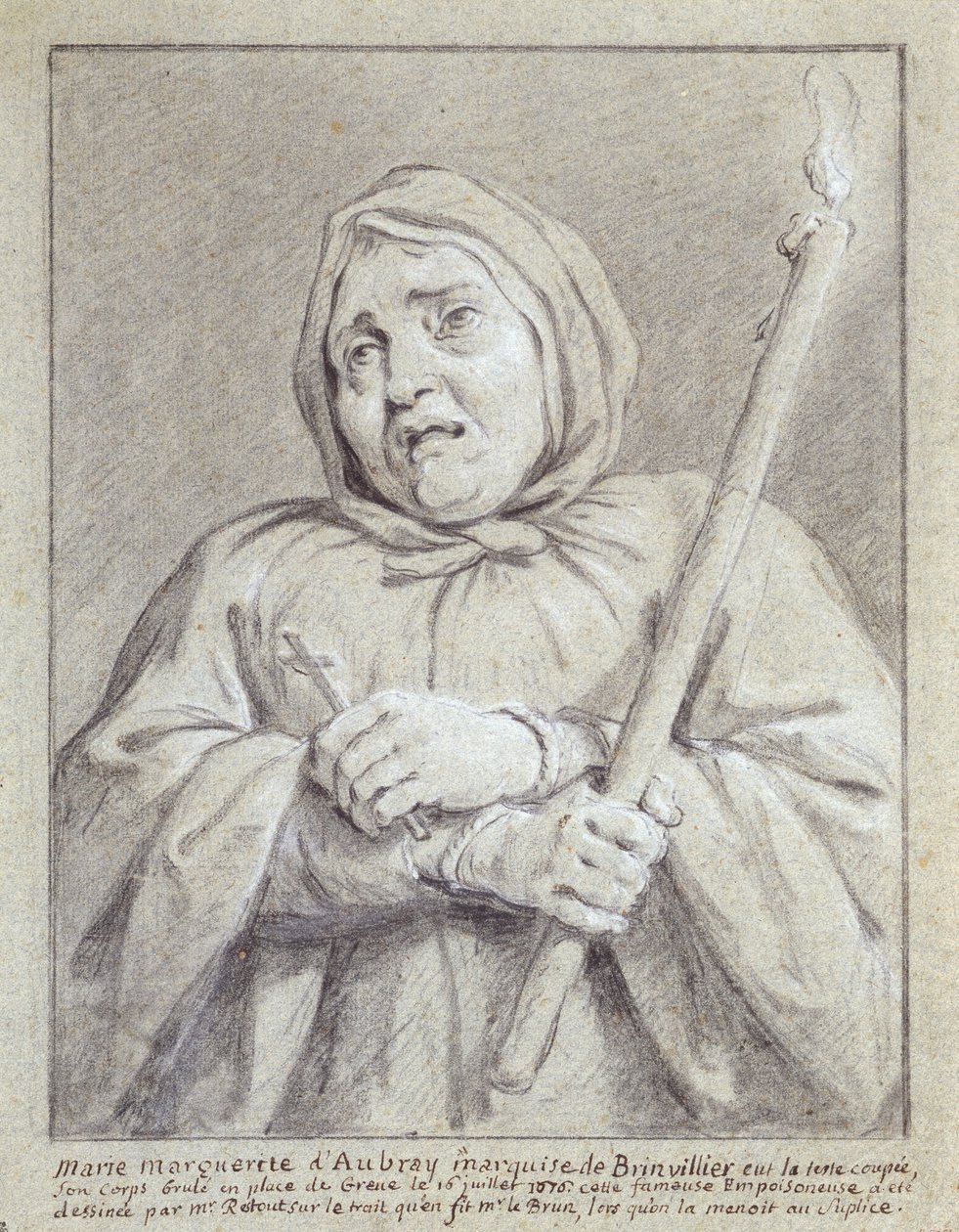 The Marquise de Brinvilliers on the way to her death