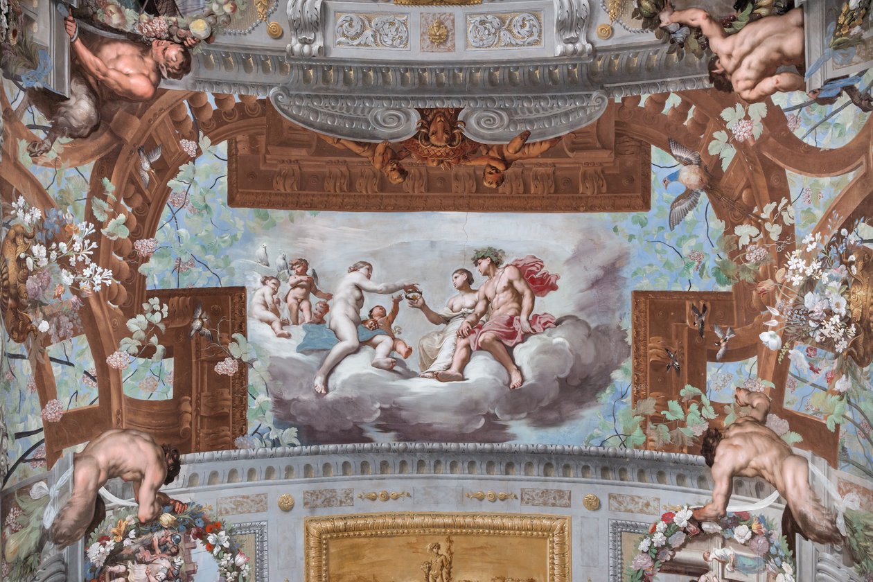Venus Gives the Crown to Ariadne; on the Clouds Venus, Surrounded by ...