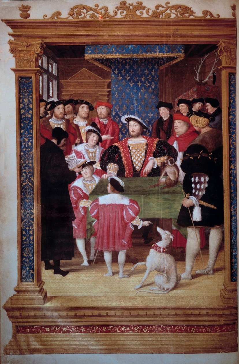 Antoine Macault reading his translation to King Francois I and to his court