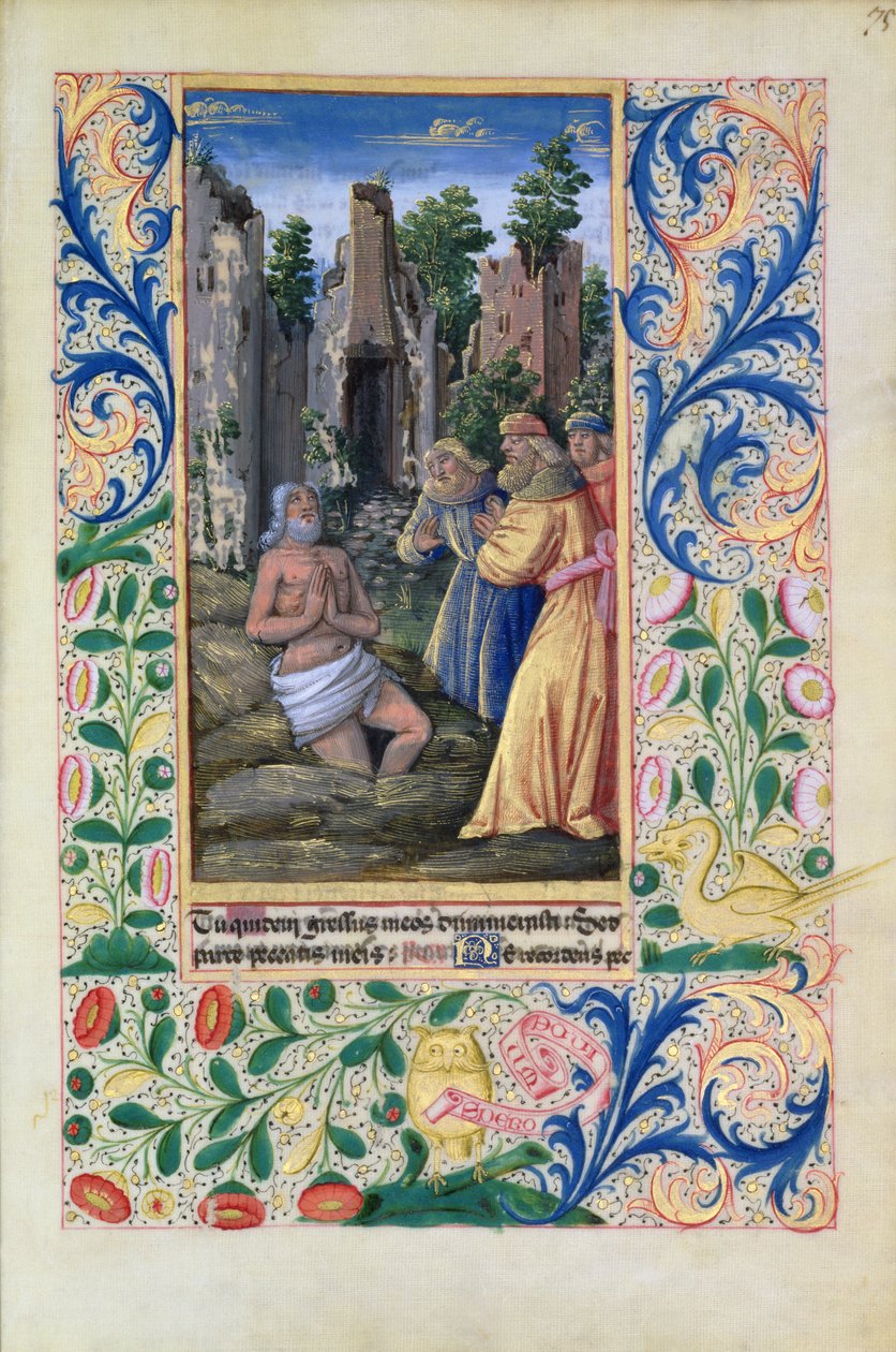 Baptism scene, from the Hours of Louis d'Orleans, 1469
