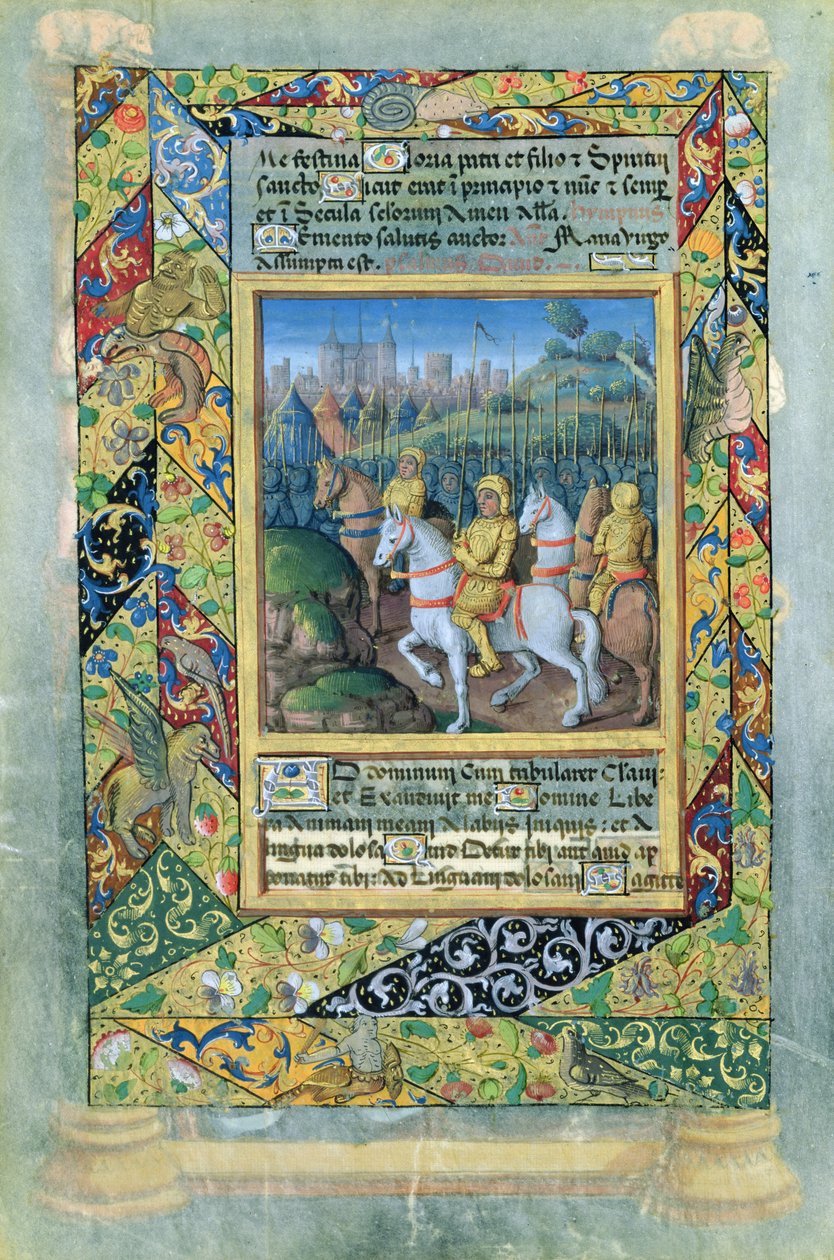The Army of the Israelites, from the Book of Hours of Louis dOrleans