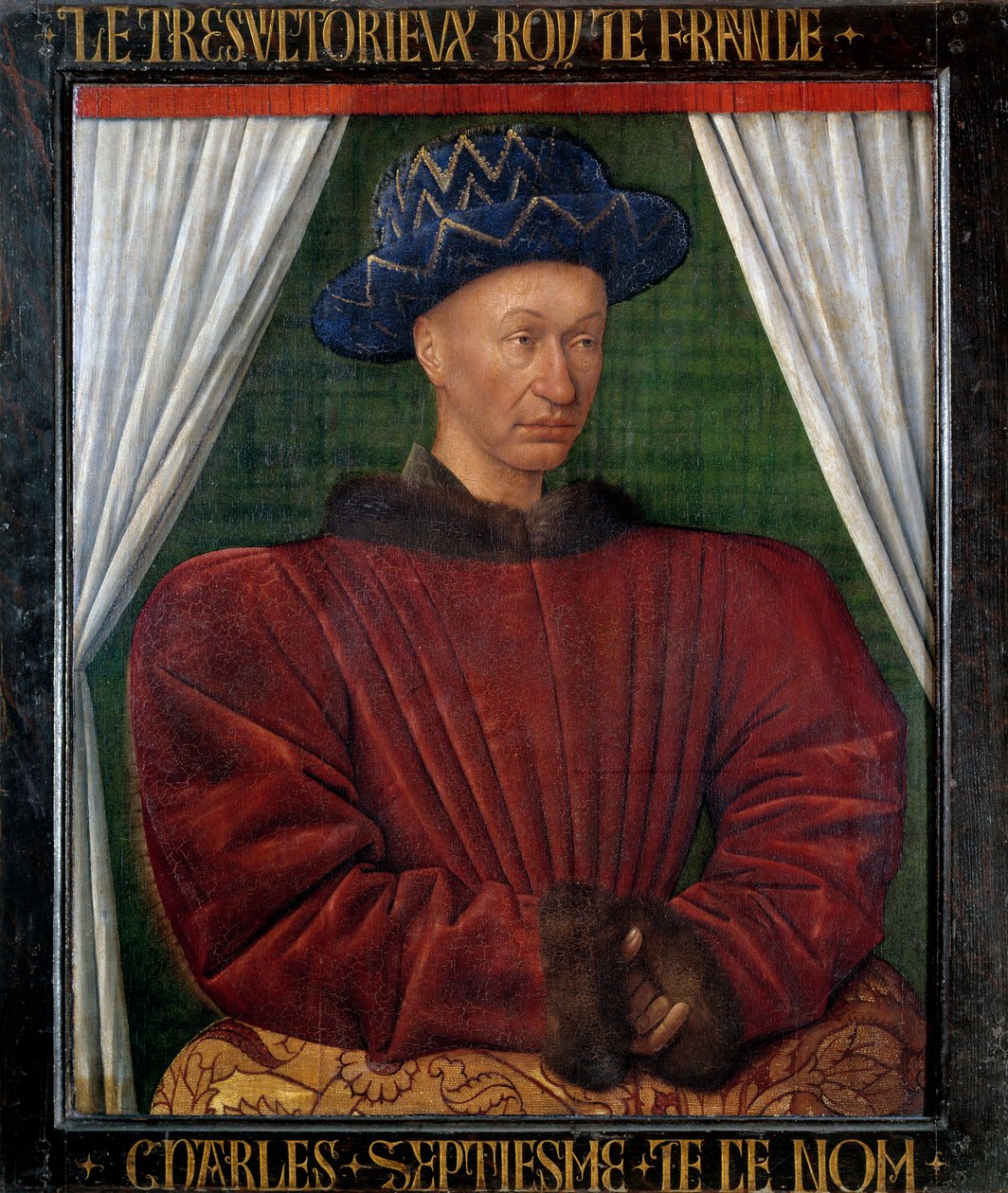 Portrait of Charles VII, King of France by Jean Fouquet