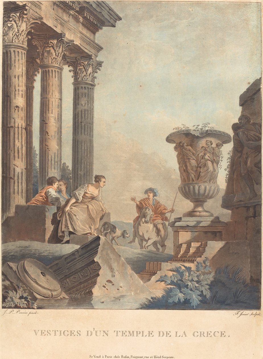 Vestiges of a Temple of Greece by Jean-Francois Janinet