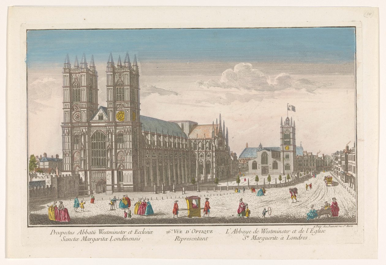 View of Westminster Abbey and St Margaret's Church in London