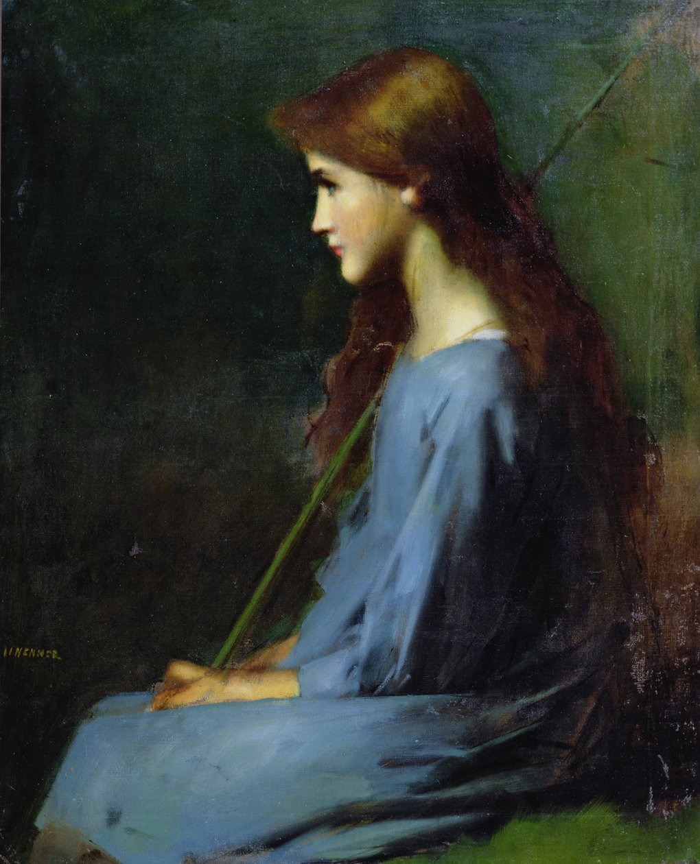 Little Shepherdess, 19th Century by Jean-Jacques Henner