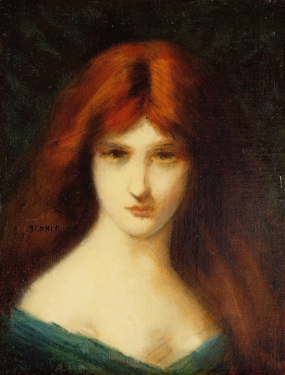 Portrait of a Lady by Jean-Jacques Henner: Fine art print