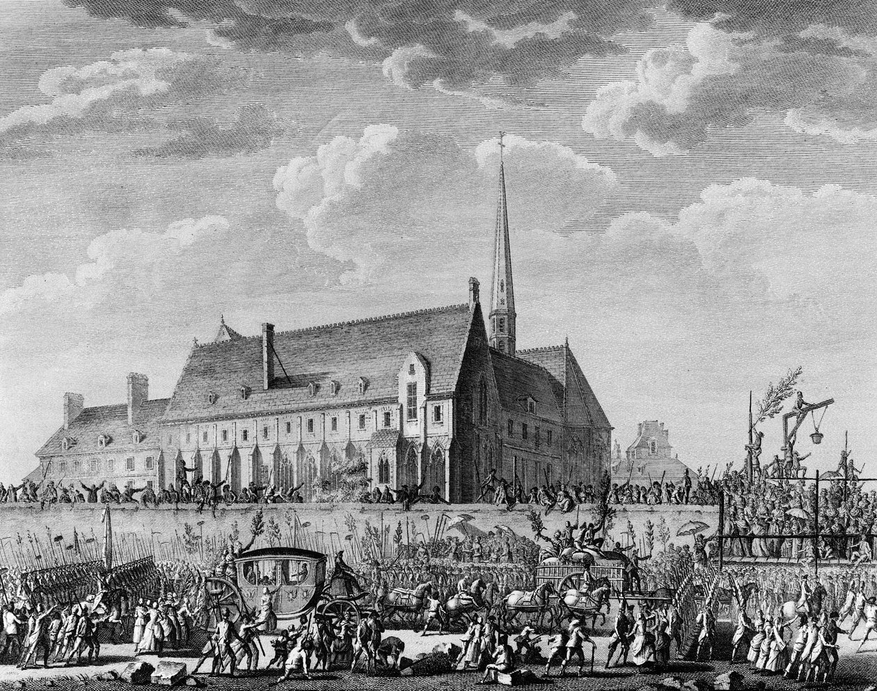 French Revolution: King Louis XVI arriving with his family (Marie ...