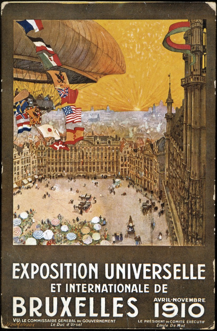 World and International Exhibition in Brussels, poster by Jean Malvaux