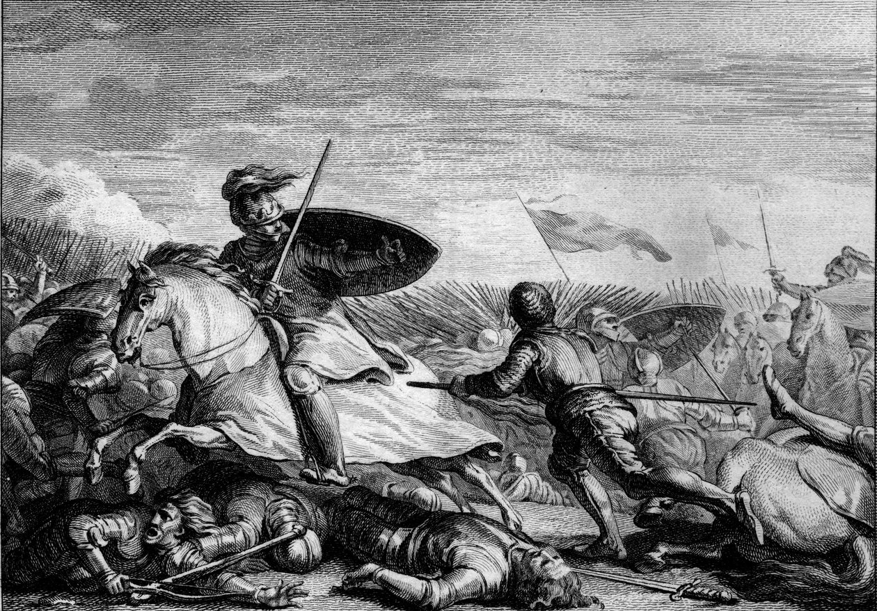 Battle of Fontenoy, 841: Flight of Lothaire I (795-855) After the ...