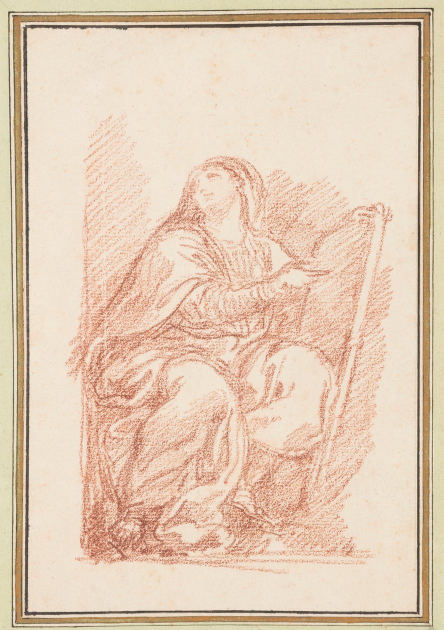 Seated Figure with Tablet by Jean-Robert Ango