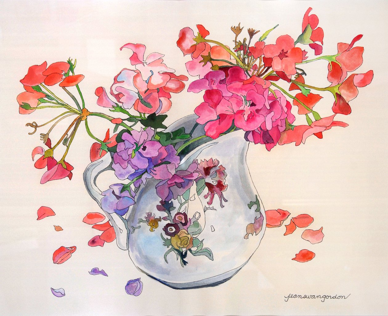 Spring Blossoms in Limoges Du Barry Creamer