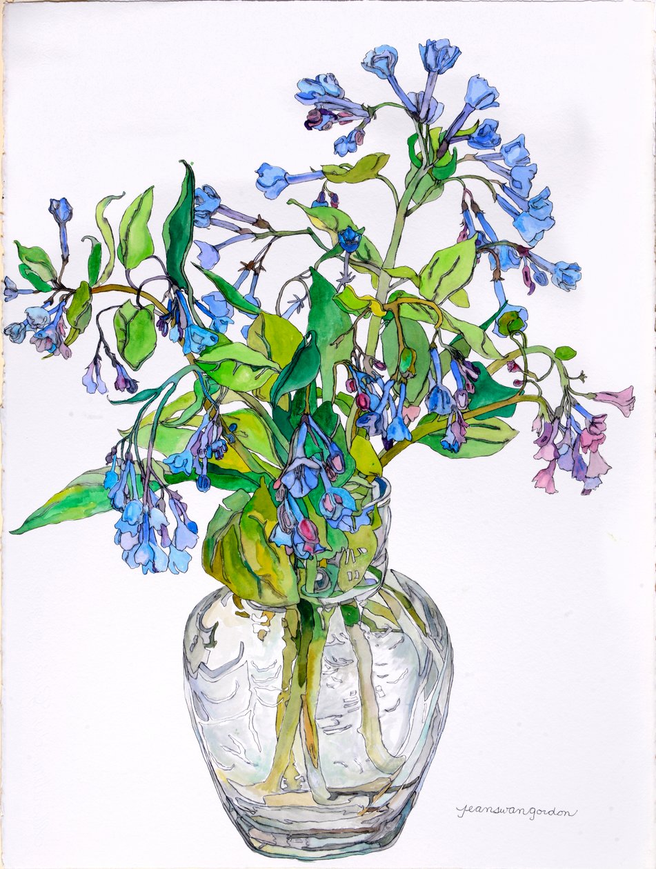 Virginia Blue Bells in Narrow Necked Vase, 2006