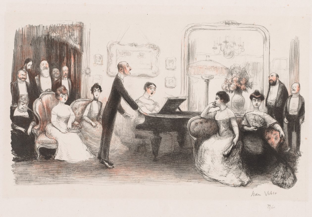 The Bourgeois Evening by Jean Veber: Buy fine art print