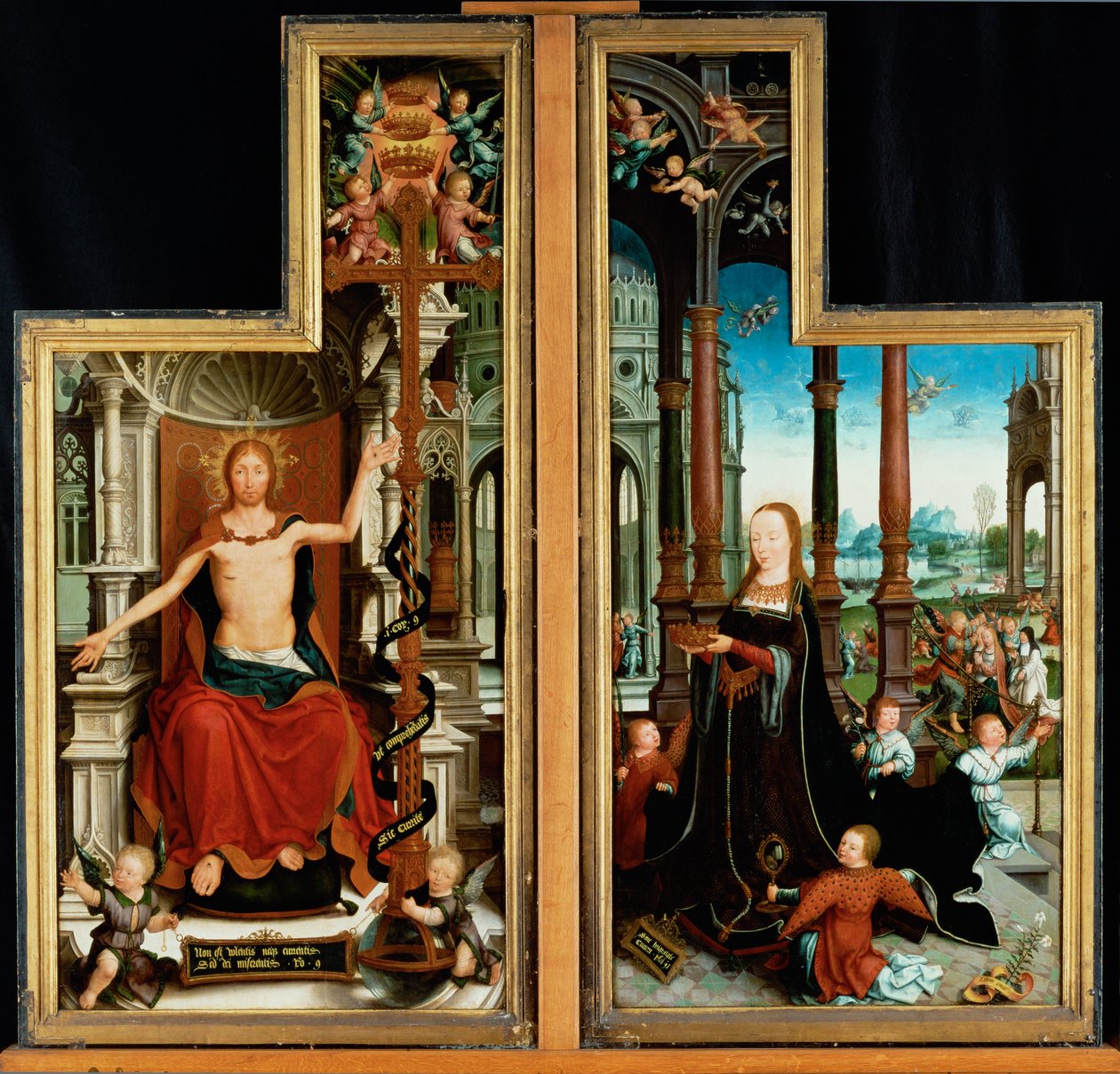 Christ and the Virgin. Closed State of the Polyptych of the ...