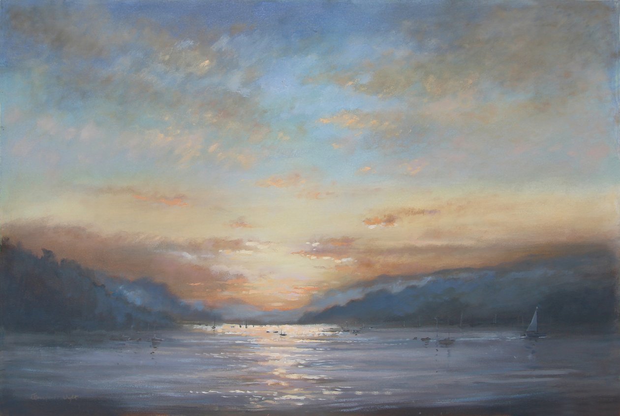 Salcombe Dawn by Jennifer Wright: Buy fine art print