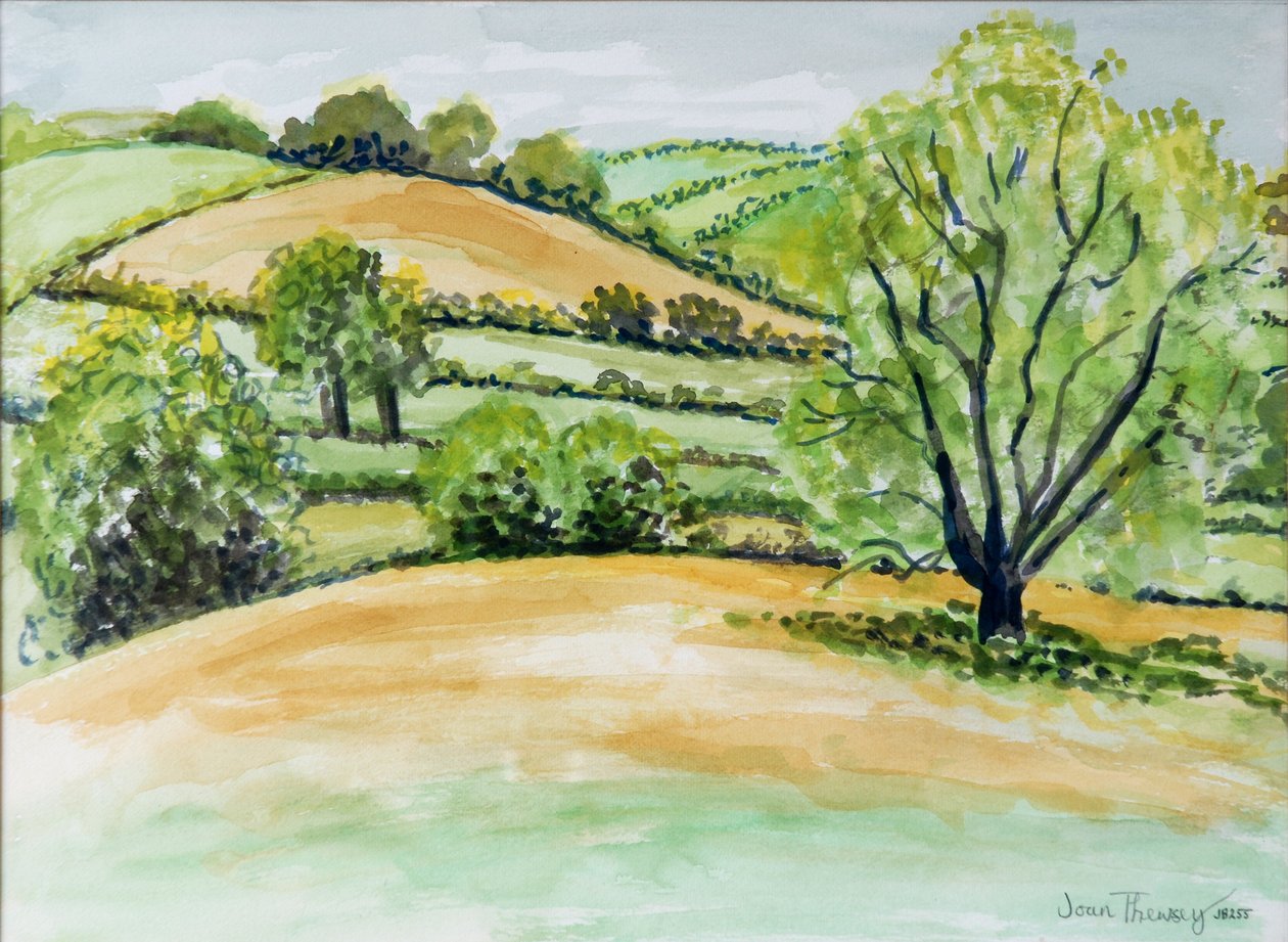 Suffolk Landscape, View from Dalham Church by Joan Thewsey