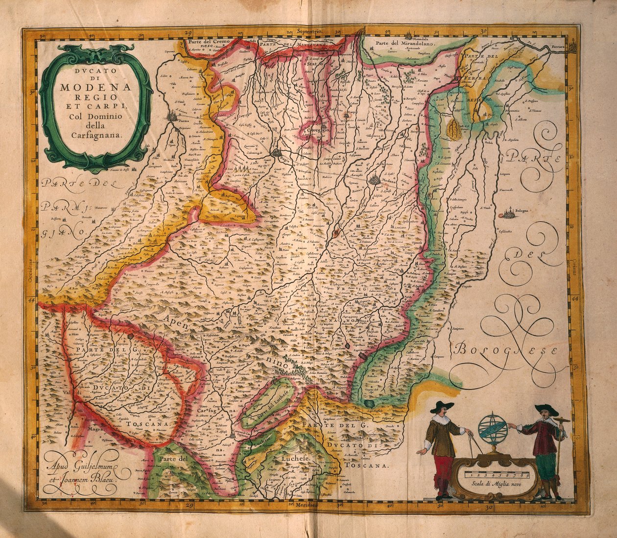 Map of Modena from Theatrum civitatum et admirandorum Italiae, engraving