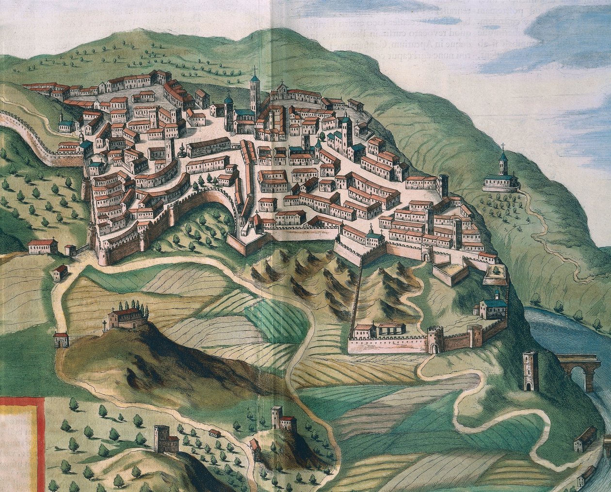 Map of Narni from Theatrum civitatum et admirandorum Italiae by Joan ...