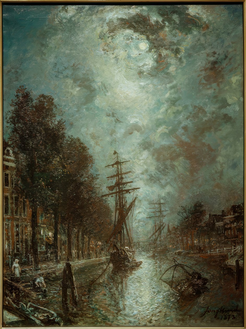 Canal in Rotterdam, New Harbor by Johan-Barthold Jongkind