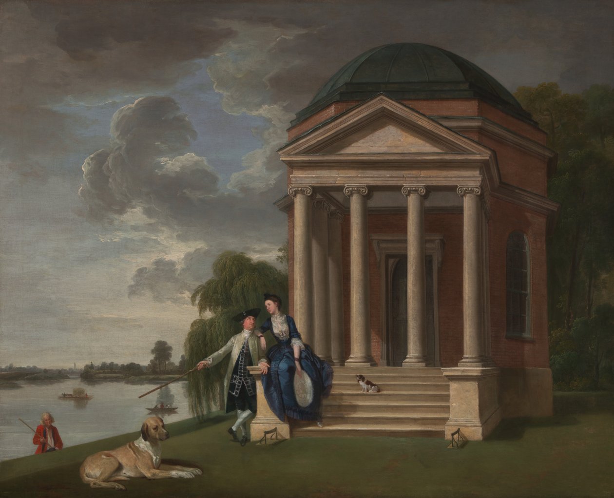 David Garrick and his Wife by his Temple to Shakespeare, Hampton