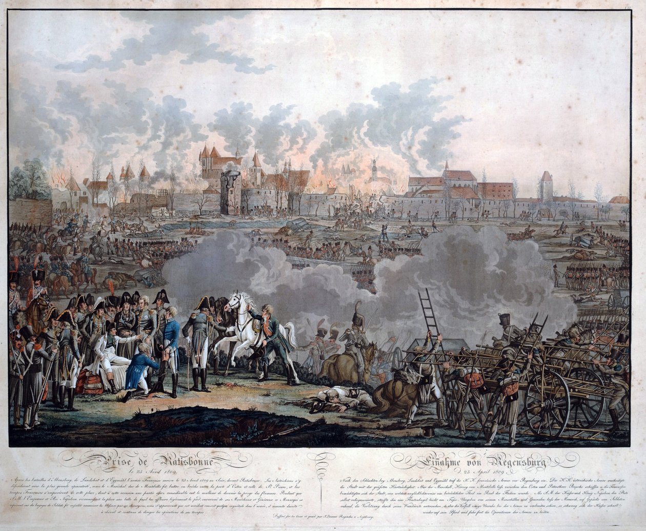 The Battle of Ratisbon on 23 April 1809