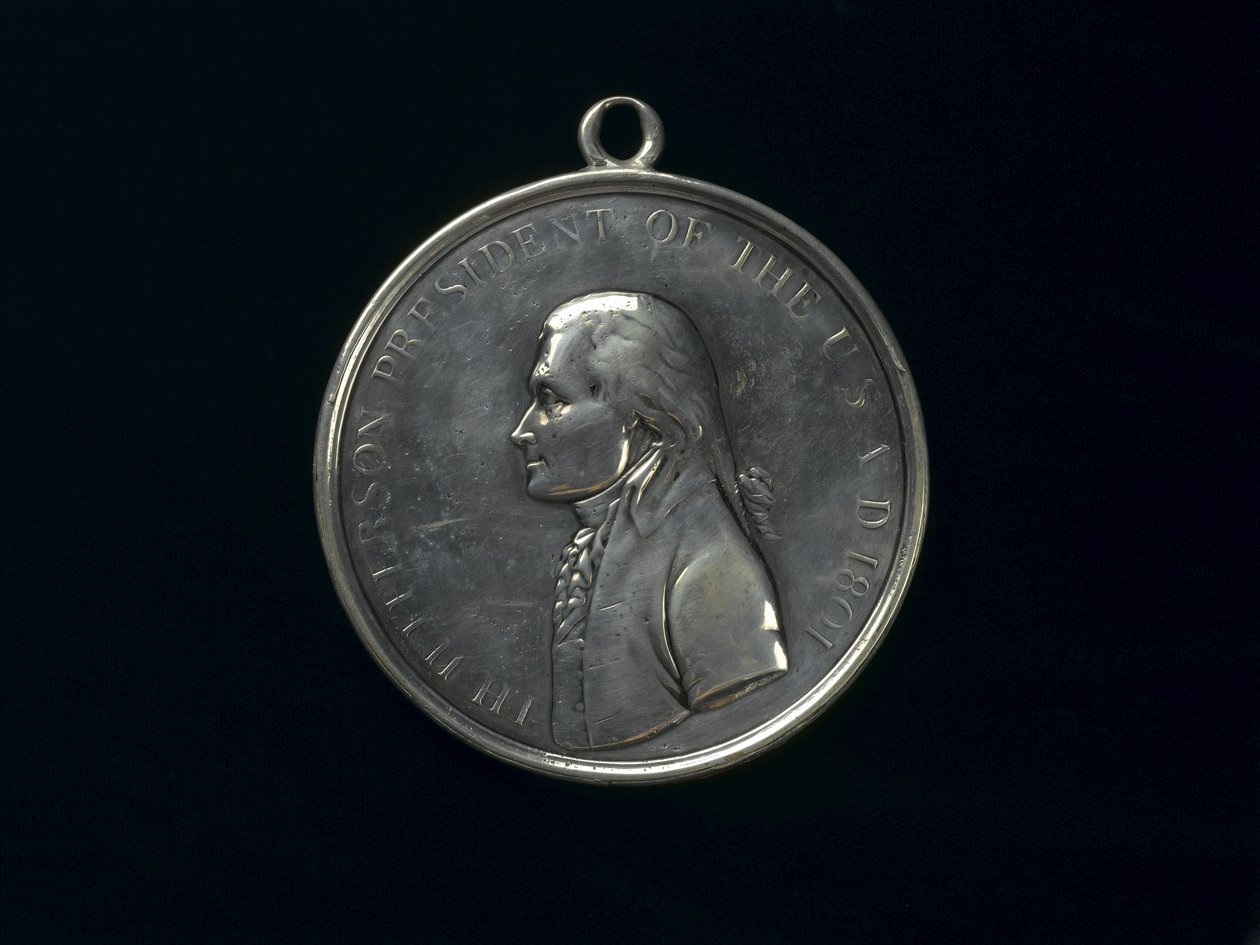 Thomas Jefferson Indian Peace Medal, c.1801 (silver)