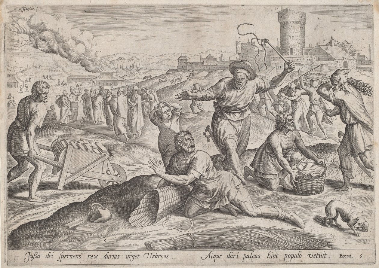 The Taskmaster of the Pharaoh Beating the Israelites