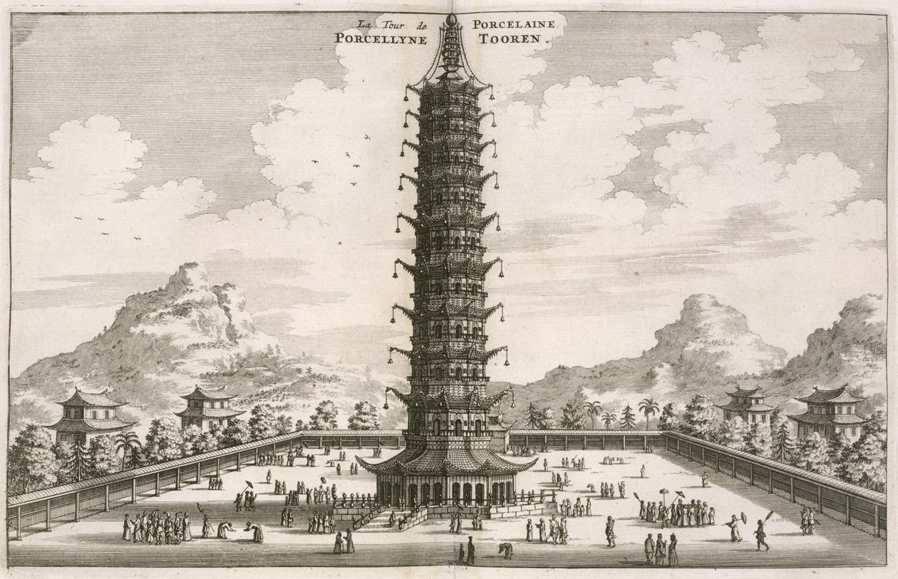 The Porcelain Tower, from an Account of a Dutch Embassy to China ...