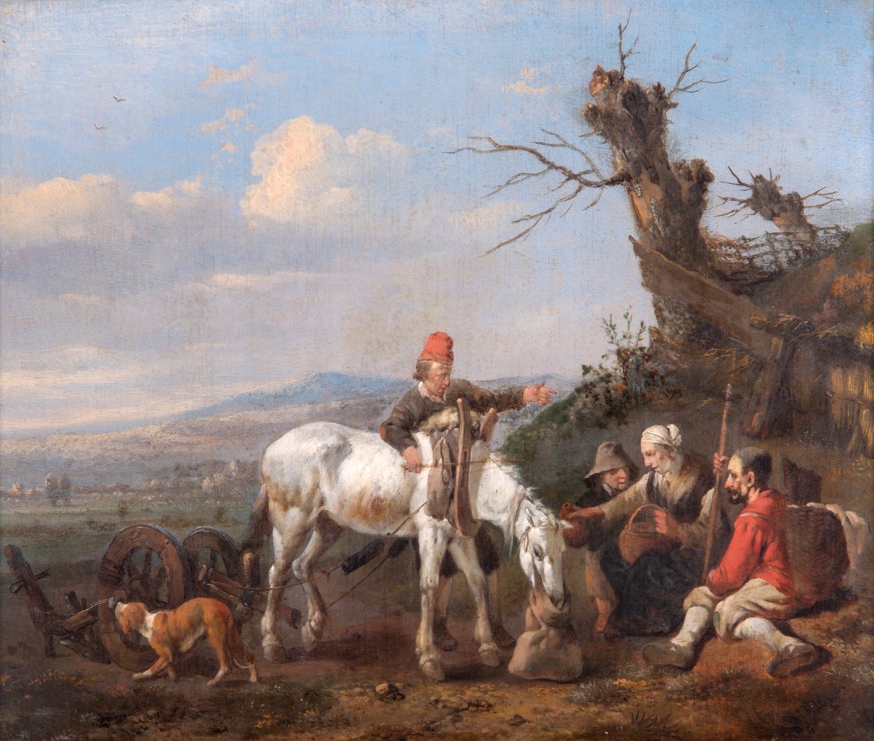 Landscape with Travellers Resting by Johannes Lingelbach