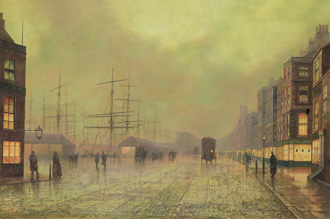 Glasgow Docks by John Atkinson Grimshaw: Buy fine art prints